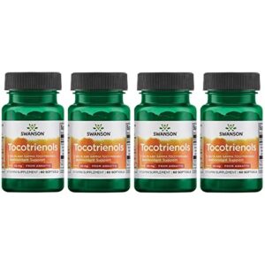 swanson deltagold tocotrienols-annatto tocotrienols supporting healthy cholesterol levels already withinthe normal range-vitamin e tocotrienols 99% tocopherol free (60 softgels, 50mg each) (4 pack)