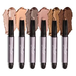 julep eyeshadow 101 neutral palette creme-to-powder 6 piece matte & shimmer eyeshadow set