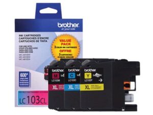 brother genuine high-yield ink cartridges lc1033pks xl series color, 3 count (cyan, magenta, yellow)