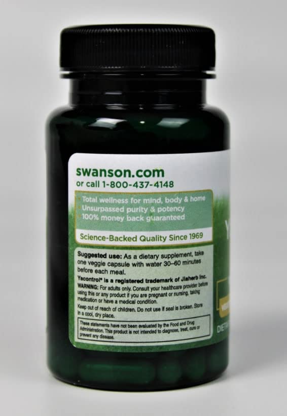 Swanson Yacontrol Yacon Root Extract 4:1 100 Milligrams 90 Veg Capsules (4 Pack)