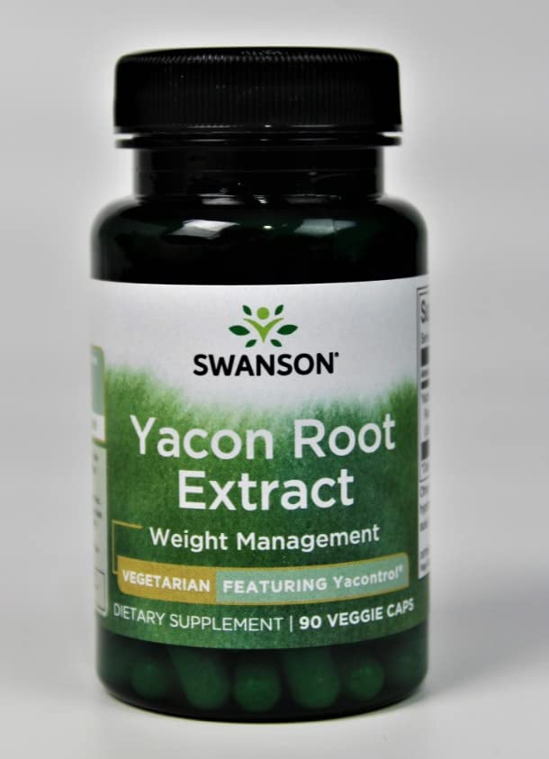 Swanson Yacontrol Yacon Root Extract 4:1 100 Milligrams 90 Veg Capsules (4 Pack)