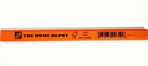 Home Depot Marking Pencil with VersaSharp Sharpener, 10 Pack - 100% Wood FSC C006583 - Made in USA