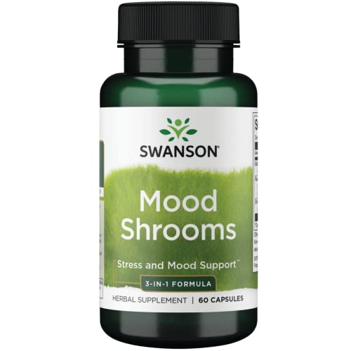 Swanson Mood Shrooms - 3-in-1 Formula 60 Caps