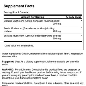 Swanson Mood Shrooms - 3-in-1 Formula 60 Caps