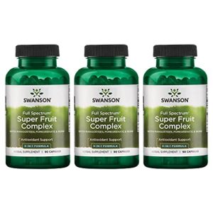 swanson mangosteen/pomegranate/noni complex antioxidant support gastorintestinal support 240/240/240 milligrams 90 capsules (3 pack)