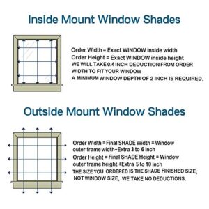 LETAU Wood Window Roman Shades, Bamboo Light Filtering Window Blinds for Outdoor Home, Office, Kitchen, Pattern 6