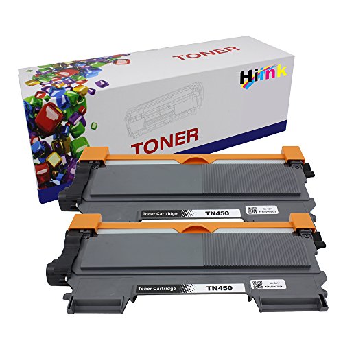 Hi Ink 2 Packs Compatible Toner Cartridge Replacement for Brother TN450 High Yield Toner (2,600 Yield)