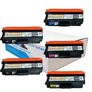 toptech toner compatible replacement for brother tn310 use for printers mfc-9460cdn, mfc-9560cdw, mfc-9970cdw – (5 pack)