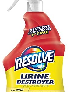 Resolve Urine Destroyer Spray Stain & Odor Remover, Transparent, No Flavor, 32 Fl Oz