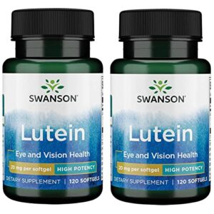 swanson lutein 20 milligrams 120 sgels (2 pack)