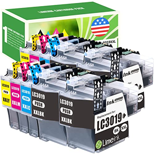 Limeink Compatible Ink Cartridges Replacement for Brother LC3019 Ink Cartridges LC3019XXL for Brother LC3017 Ink Cartridges Printer Ink LC3017 LC3017BK for Brother LC3019BK MFC-J5335DW BK/C/M/Y 10Pack