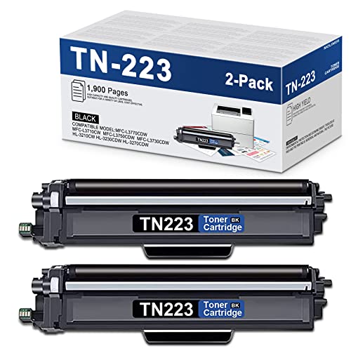 LOVPAIN TN223 TN-223 Black Toner Cartridge Compatible 2 Pack High Yield Toner Replacement for Brother MFC-L3770CDW MFC-L3710CW MFC-L3750CDW MFC-L3730CDW HL-3210CW Toner Printer