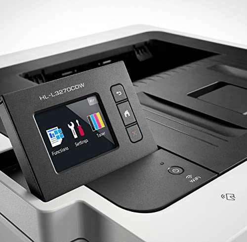 Brother L-3270CDW Series Compact Digital Color Laser Printer I Mobile Printing I NFC I Auto 2-Sided Printing I 2.7" Color Touchscreen I Up to 25 PPM I Up to 50-Sheet Tray Capacity + Printer Cable