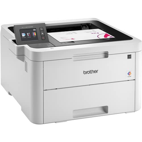 Brother L-3270CDW Series Compact Digital Color Laser Printer I Mobile Printing I NFC I Auto 2-Sided Printing I 2.7" Color Touchscreen I Up to 25 PPM I Up to 50-Sheet Tray Capacity + Printer Cable