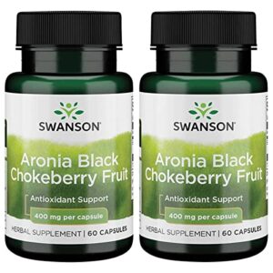 swanson full spectrum aronia (chokeberry) 400 milligrams 60 capsules (2 pack)