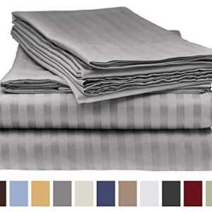 Cotton Home Depot King Collection Bed Sheet Set 16 Inch Deep Pocket 4-Piece Bedding Set - Wrinkle, Stain, Fade Resistant - Grey