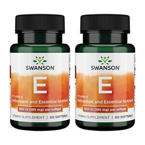 swanson vitamin e 400 iu 400 iu (268 milligrams) 60 sgels (2 pack)