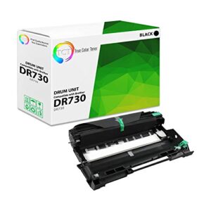 tct premium compatible drum unit replacement for brother dr-730 dr730 black works with brother mfc-l2750dw l2750dwxl, hl-l2370dw l2370dwxl printers (12,000 pages)