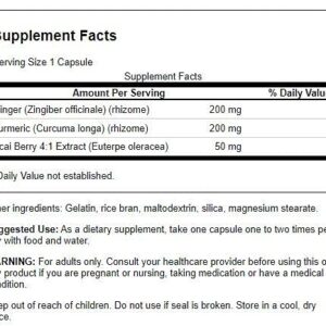 Swanson Full Spectrum Turmeric Acai & Ginger 60 Capsules (2 Pack)