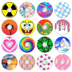 hk studio indie records for wall aesthetic 5.1″ pack 16 – pvc, cd size hippie record wall decor for dorm, wall collage kit, boy & girl room – aesthetic room decor