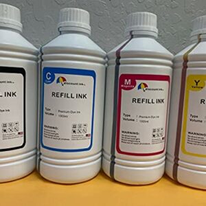 Inkpro Premium 4x1000ml Dye Bulk Refill Ink for HP Canon Brother Lexmark Inkjet Printers Refillable Cartridges CISS System