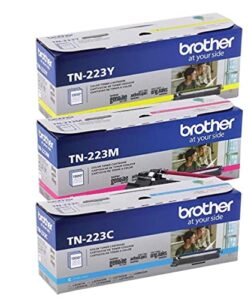 brother mfc-l3750 (tn223) standard yield toner cartridge set – c/m/y (1,300 yield)