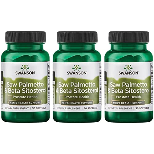 Swanson Saw Palmetto and Beta Sitosterol 30 Sgels (3 Pack)