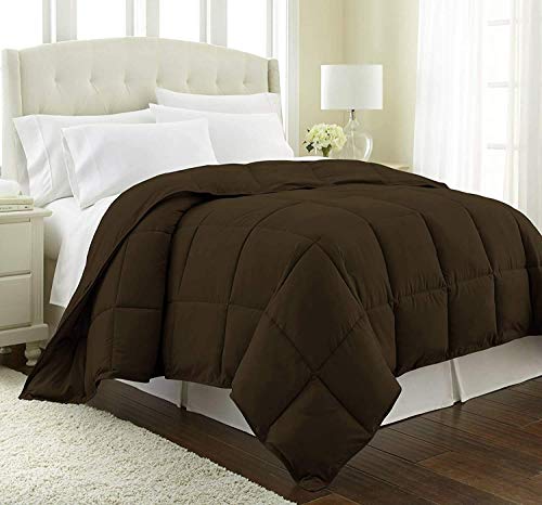 Ultra Soft Chocolate 800 Series 5 Piece Goose Down 600 GSM Queen ( 88 x 88 ) Inches Comforter Set (Comforter + Flat Sheet + Fitted Sheet + 2 Pillow Cases)