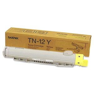 brother tn12y yellow toner 6k page yield at 5% coverage for hl4200cn