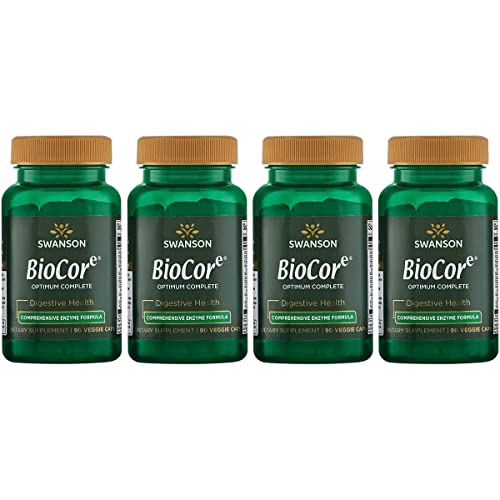 Swanson Biocore Optimum Complete Ultimate Full Spectrum Enzymes 90 Veg Capsules (4 Pack)