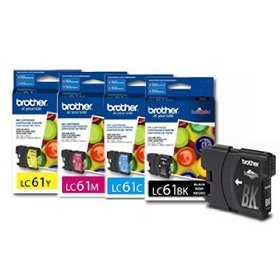 brother lc61 cartridges 1 each bk/c/m/y