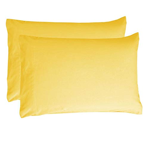 California King Size Sheet Set - 6 Piece 21 Inches Deep Pocket 1000 Thread Count Bed Sheet Set for California King Bed Double Brushed Cotton Yellow Bedding Sheets & Pillowcases