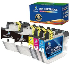 double d compatible ink cartridge replacement for brother lc3019 lc3019 xxl super high yield, work on brother mfc-j6930dw mfc-j6530dw mfc-j5330dw mfc-j6730dw (2 black 1 cyan 1 magenta 1 yellow, 5pack)