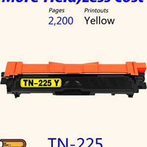 ColorPrint Compatible TN225 Toner Cartridge Replacement for Brother TN-225Y TN-225 TN-221 TN221 Used for HL-3140CW HL-3170CDW HL-3180CDW MFC 9130CW 9330CDW 9340CDW DCP-9020CDN Printer (1-Pack, Yellow)