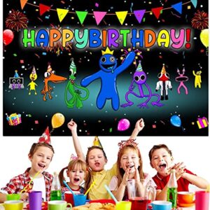 Game Happy Birthday Backdrop Cartoon Party Banner Decorations Photography Background Decor Photo Booth Studio Prop 3-5x7 FT