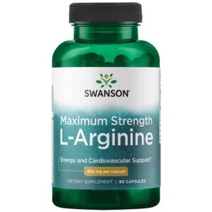 swanson amino acid super-strength l-arginine 850 milligrams 90 capsules