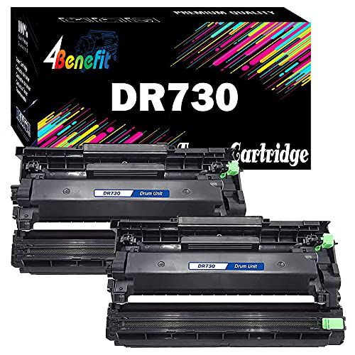 4Benefit (2 x Drum) Compatible TN760 DR730 Imaging Drum Unit DR 730 (Set of 2) Work in HL-L2350DW HL-L2390DW HL-L2370DW DCP-L2550DW MFC-L2750DW MFC-L2730DW Laser Printer