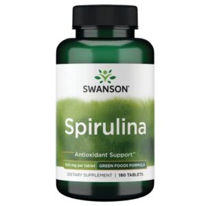 Swanson Spirulina 500 Milligrams 180 Tabs