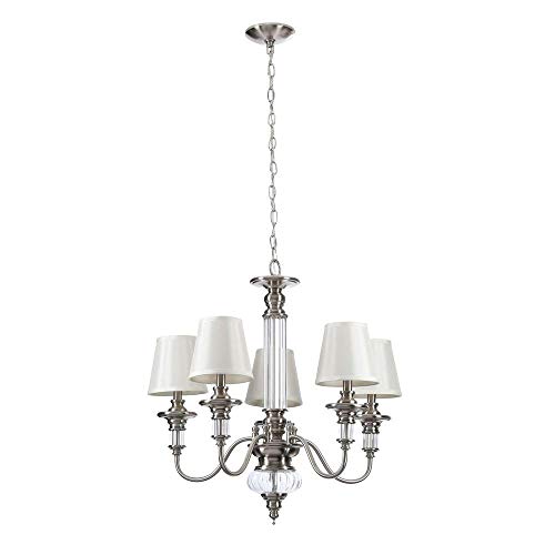 Hampton Bay Gala 5-Light Polished Nickel Chandelier Polished Nickel