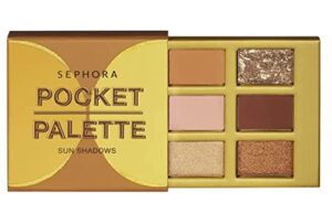 sephora collection mini pocket palette sun shadows x 6 – golden hour, 1.2 g x 6