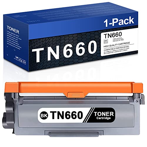 LODICOLOR Compatible TN660 TN-660 High Yield Toner Cartridge Replacement for Brother HL-L2300D HL-L2305W MFC-L2680W MFC-L2685DW DCP-L2520DW DCP-L2540DW Printer Toner Cartridge (1 Pack, Black)