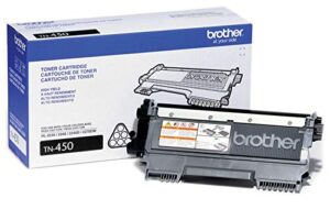 brother genuine brand name, oem tn450 (tn-450) black toner cartridge (2.6k yld)