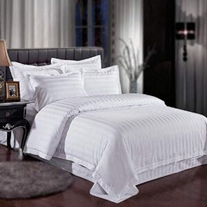 Cotton Home Depot Twin Collection Bed Sheet Set 30 Inch Deep Pocket 4-Piece Bedding Set - Wrinkle, Stain, Fade Resistant - White