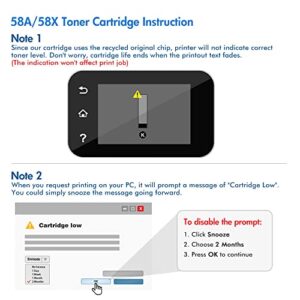 58X CF258X Toner Cartridge: 2 Pack (with Chip, High Yield) Replacement for HP CF258X 58X 58A CF258A MFP M428fdw M428fdn M428dw M404 M428 Pro M404n M404dn M404dw Printer (Black)