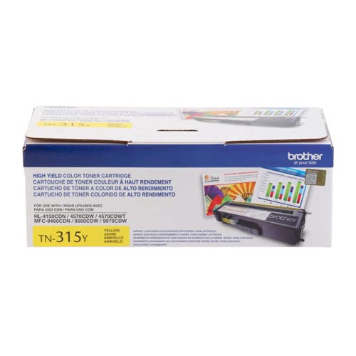 Brother TN315Y Toner Cartridge for Brother Laser Printer Toner - Retail Packaging - Yellow