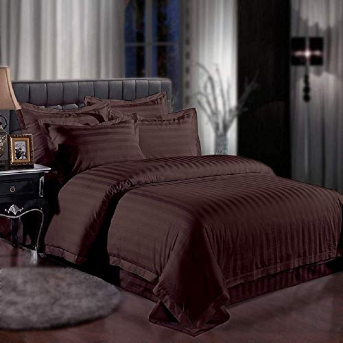 Cotton Home Depot Twin Collection Bed Sheet Set 22 Inch Deep Pocket 4-Piece Bedding Set - Wrinkle, Stain, Fade Resistant - Chocolate Brown