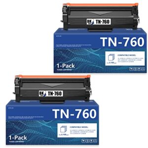 tn760 black high yield toner cartridge 2/pack tn7602pk replacement for brother tn760 tn760bk hl-l2350dw l2370dw/dwxl l2390dw l2395dw printer – umoresee