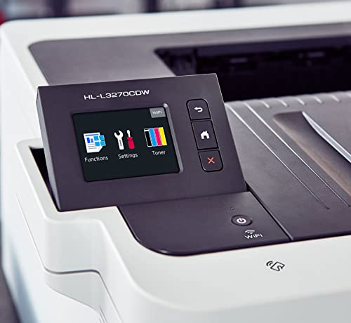 Brother HL-L32 70CDW Wireless Color Laser Printer,25ppm,up to 600 x 2400 dpi,2.7” Color Touch,Automatic duplex (2-sided),Durlyfish USB Printer Cable