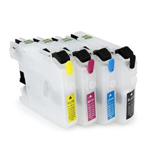 4x lc103xl refillable ink cartridges compatible for brother dcp-j152w mfc-j245 mfc-j285dw mfc-j4310dw mfc-j4410dw mfc-j450dw mfc-j4510dw mfc-j4610dw mfc-j470dw mfc-j4710dw mfc-j475dw mfc-j650dw