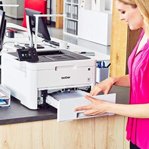 Brother HL-L3270CDW Compact Wireless Digital Color Laser Printer with NFC - 2.7" Color Touchscreen, Auto Duplex Printing, 25 ppm, 250 Sheet, Wulic Printer Cable